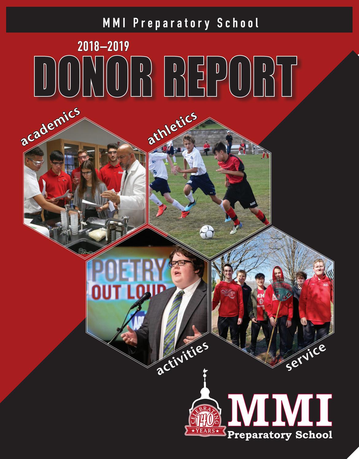 MMI Donor Report 2018-2019 by MMI Prep - Issuu
