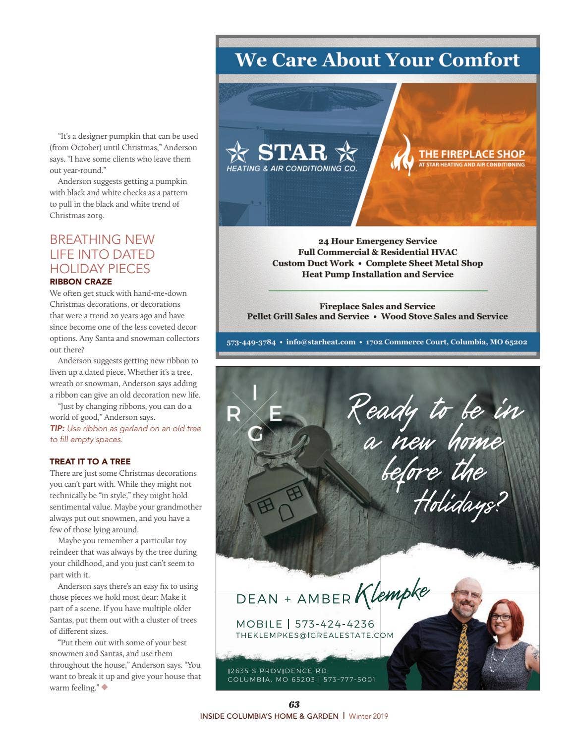 Inside Columbia Magazine December 2019 by Inside Columbia Magazine - Issuu