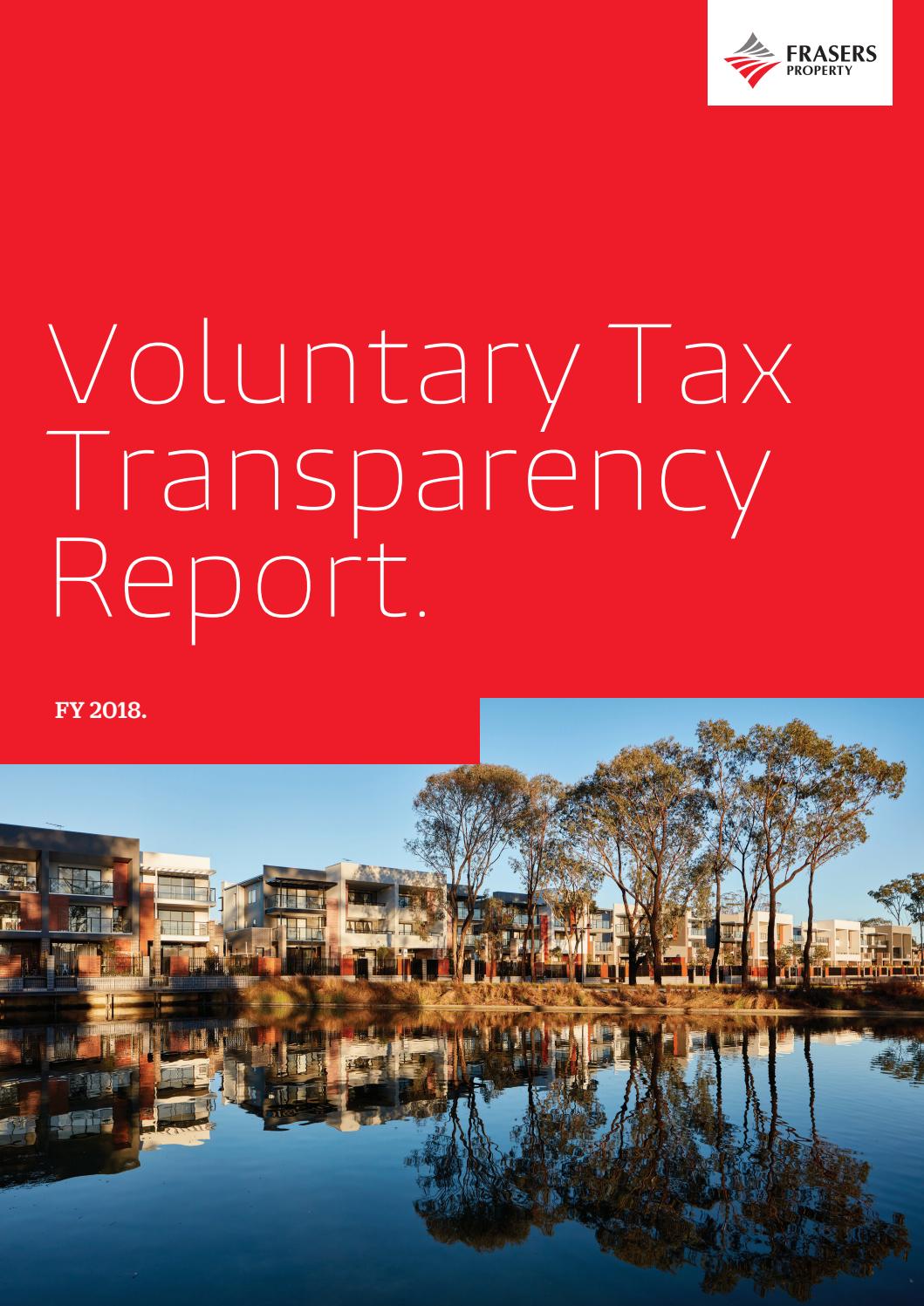 Voluntary Tax Transparency Report FY2018 by Frasers Property Australia ...