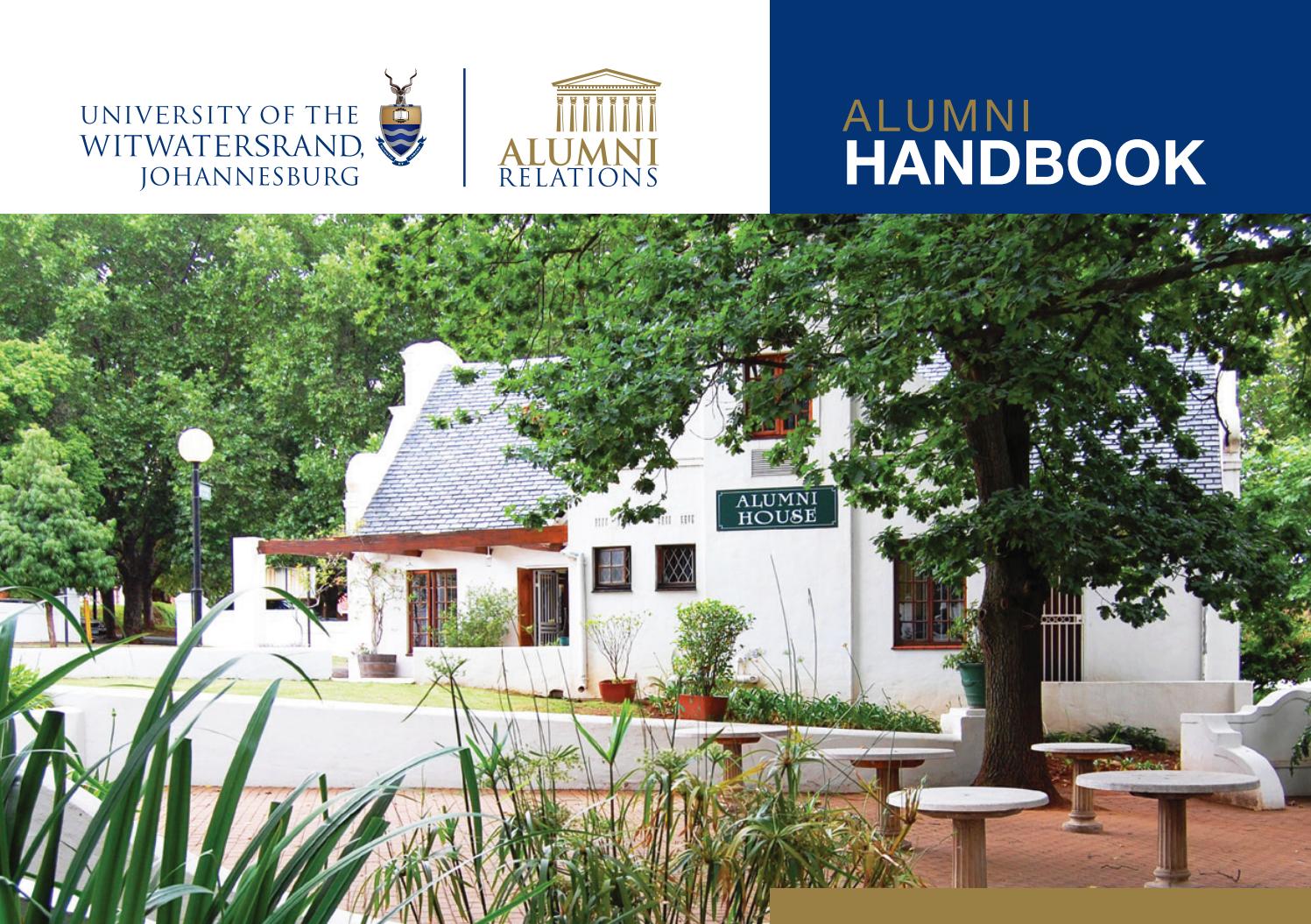 Wits Alumni Handbook by Wits Alumni Relations - Issuu