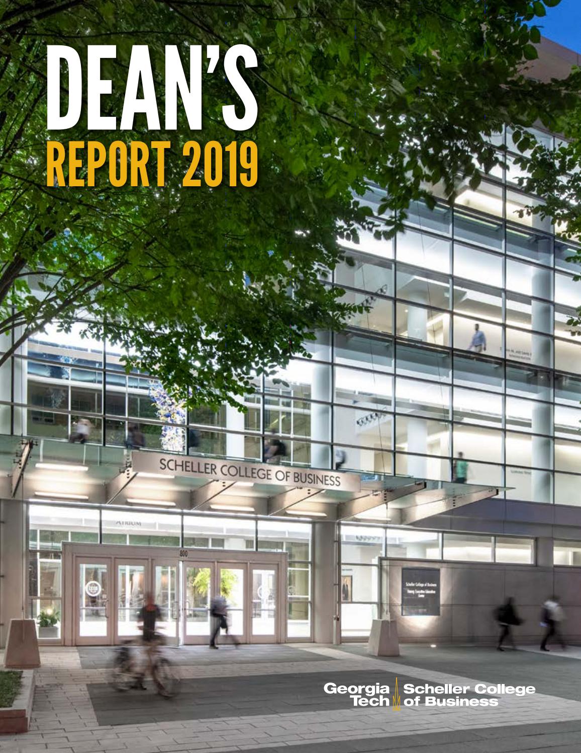 Dean's Report (2019) by Georgia Tech Scheller College of Business - Issuu