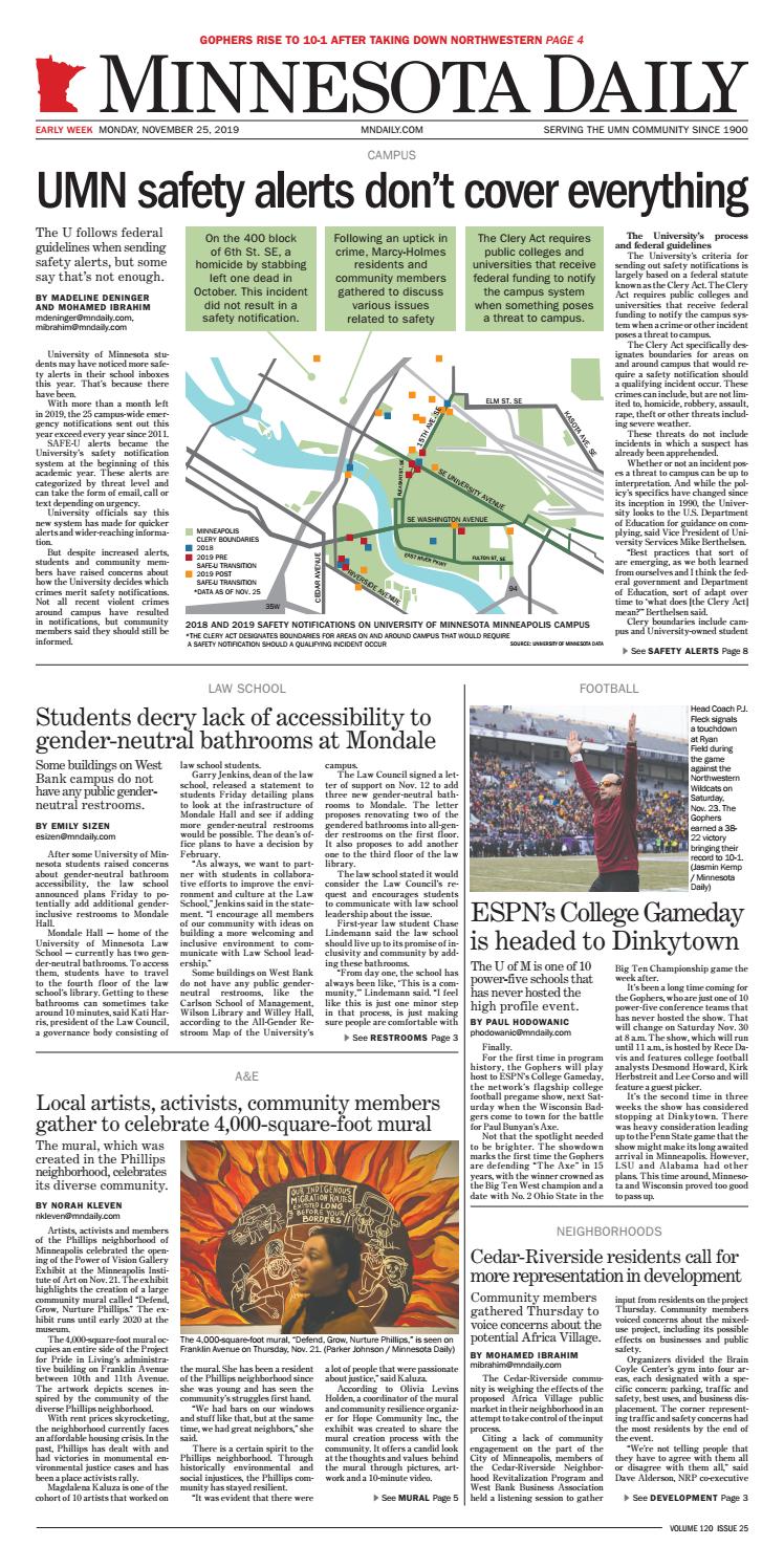 November 25, 2019 by The Minnesota Daily - Issuu