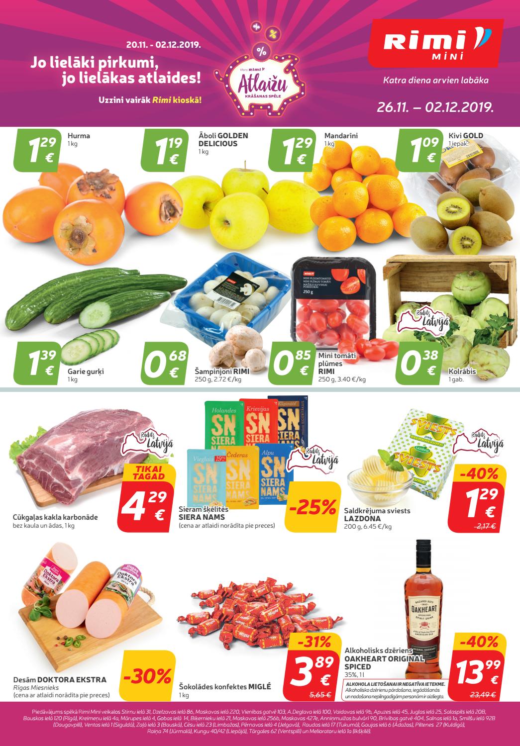 Rimi Mini piedāvājumi 26.11. - 02.12.2019. by Rimi - Issuu