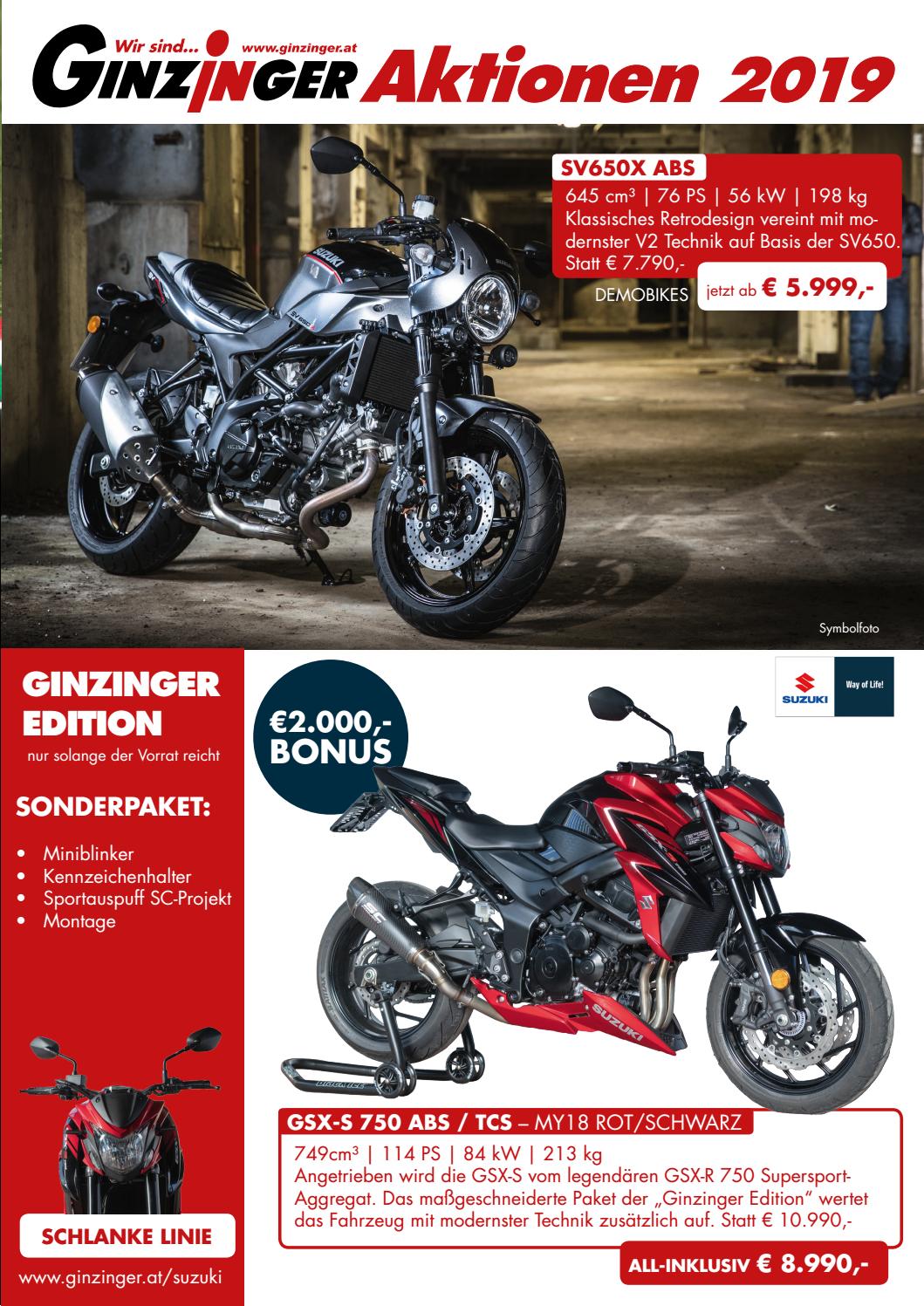 Motorrad Aktionen 2019 by Ginzinger Zweirad - Issuu