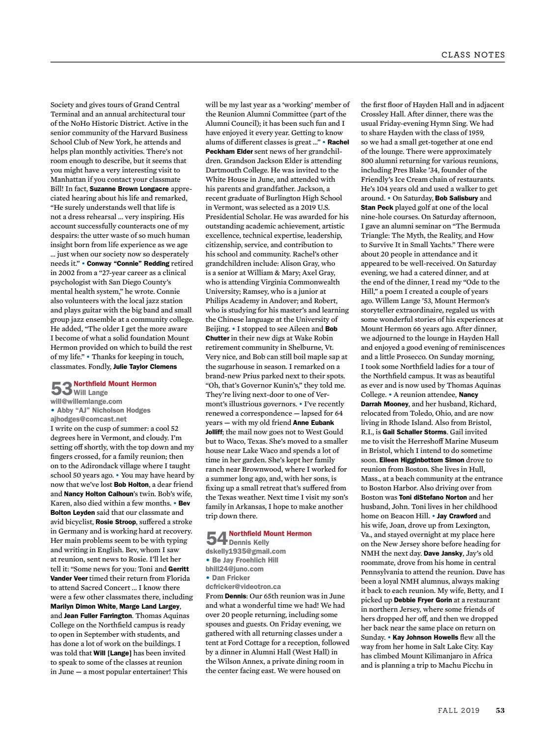 NMH Magazine 2019 Fall by Northfield Mount Hermon - Issuu