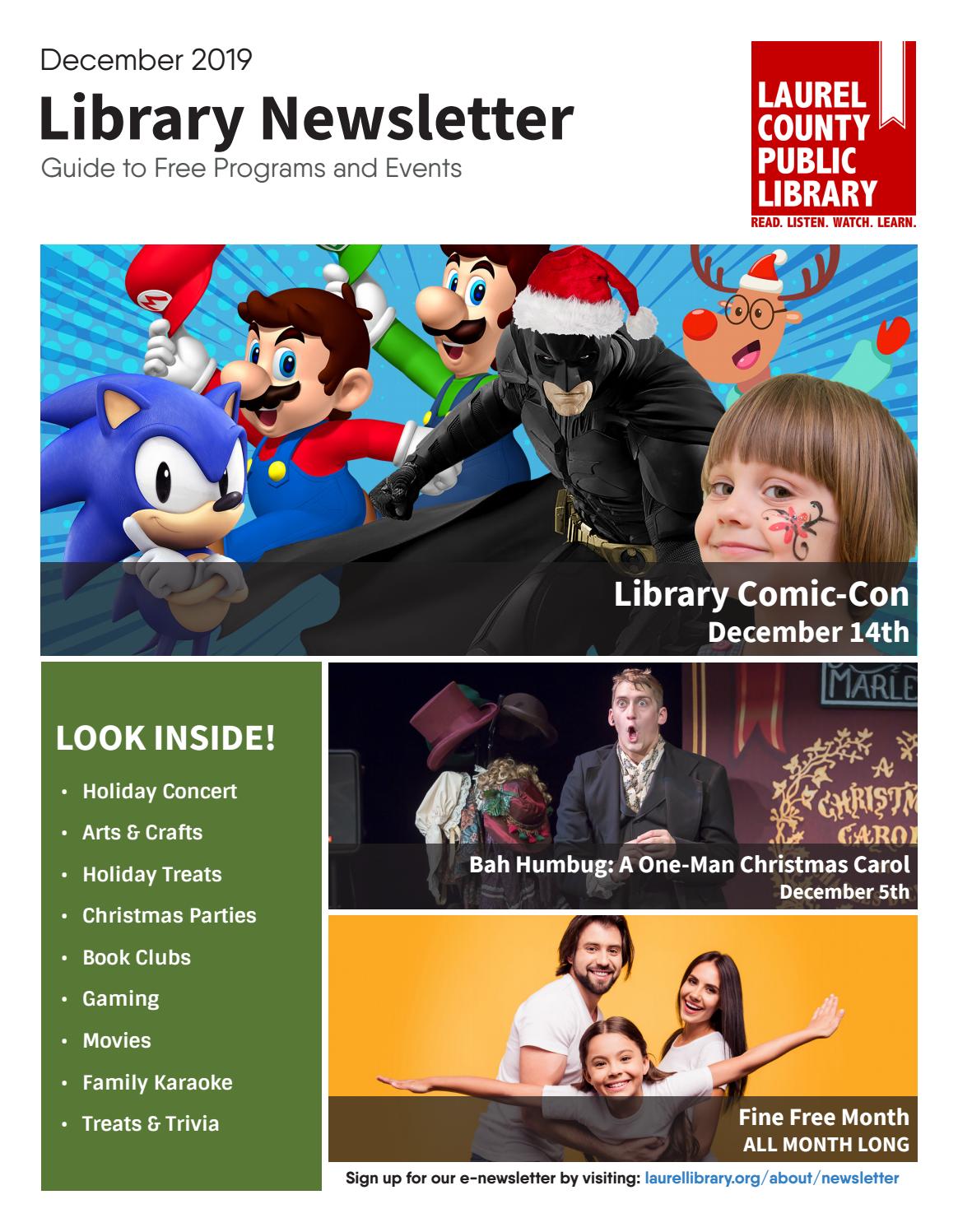 December 2019 - Newsletter by Laurel County Public Library - Issuu