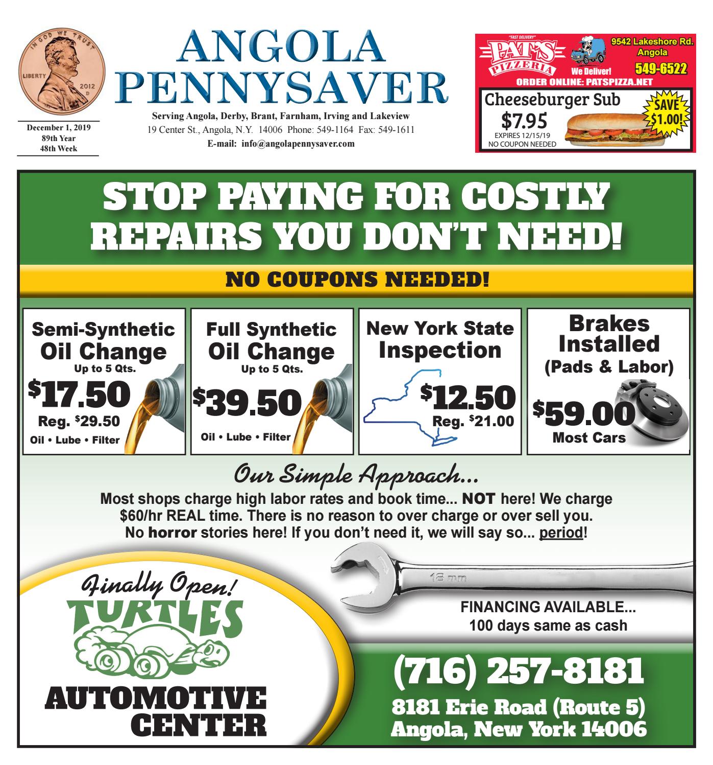 12/1/19 Angola Pennysaver by Angola Pennysaver - Issuu