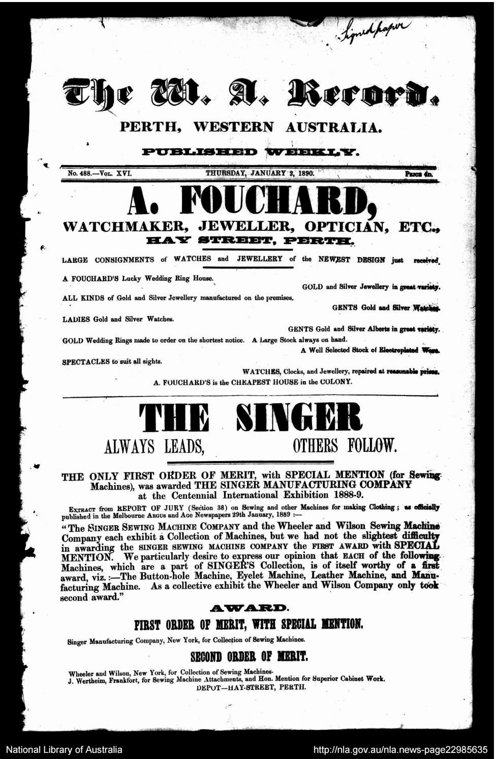 The Record Newspaper - 02 January 1890 by The Record - Issuu