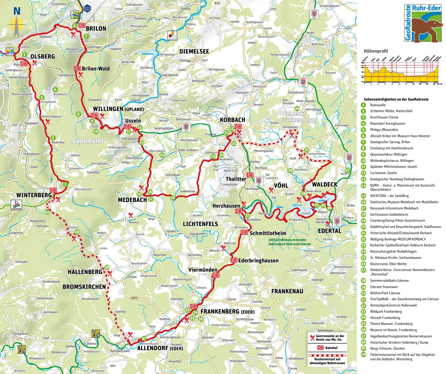 GeoRadroute Karte by Sauerland-Tourismus - Issuu