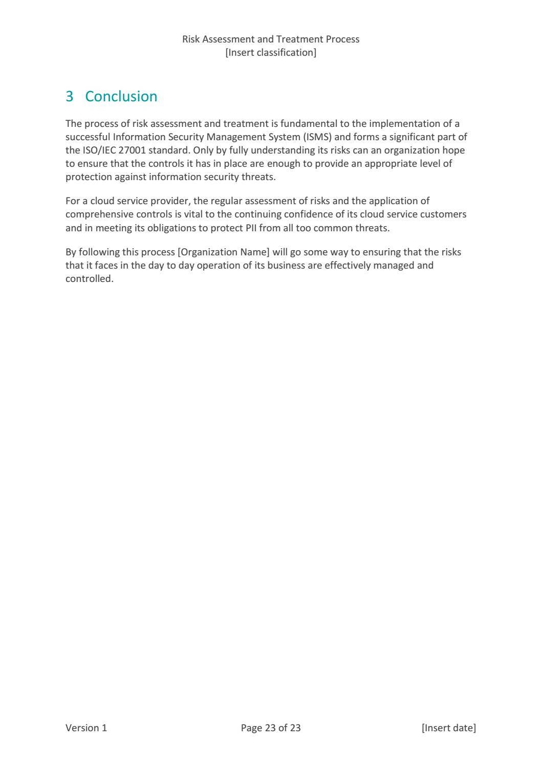 ISMS-DOC-06-2 Risk Assessment and Treatment Process by CertiKit Limited ...