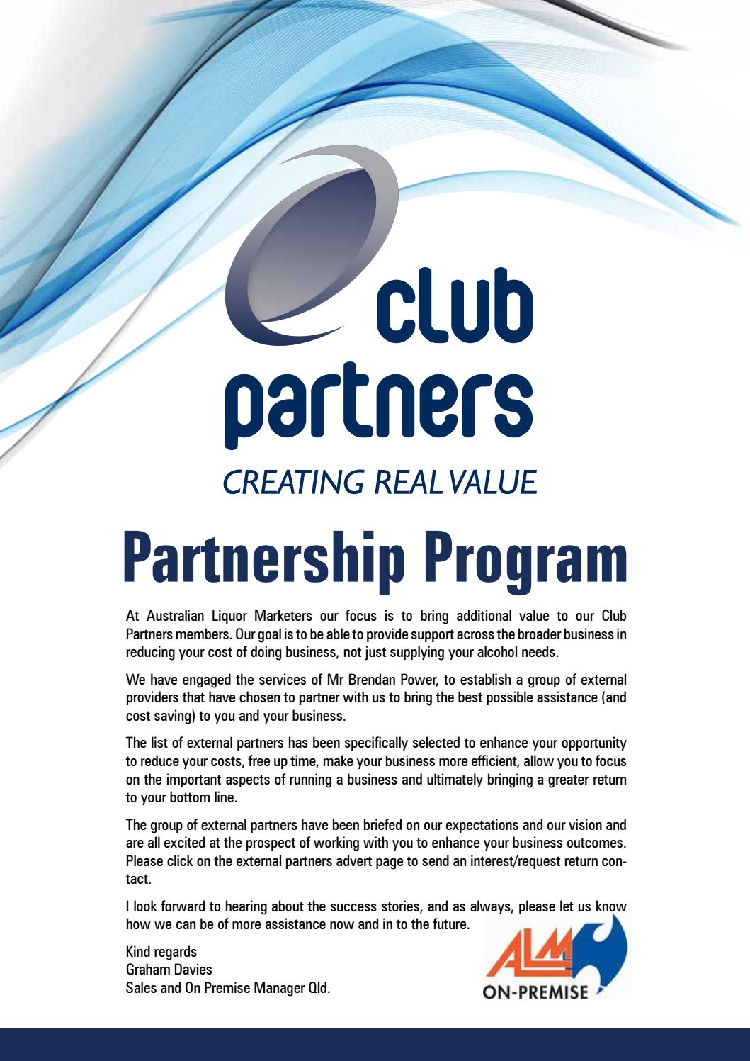 Club Partners Partnership program QLD by ALMOnPremise - Issuu