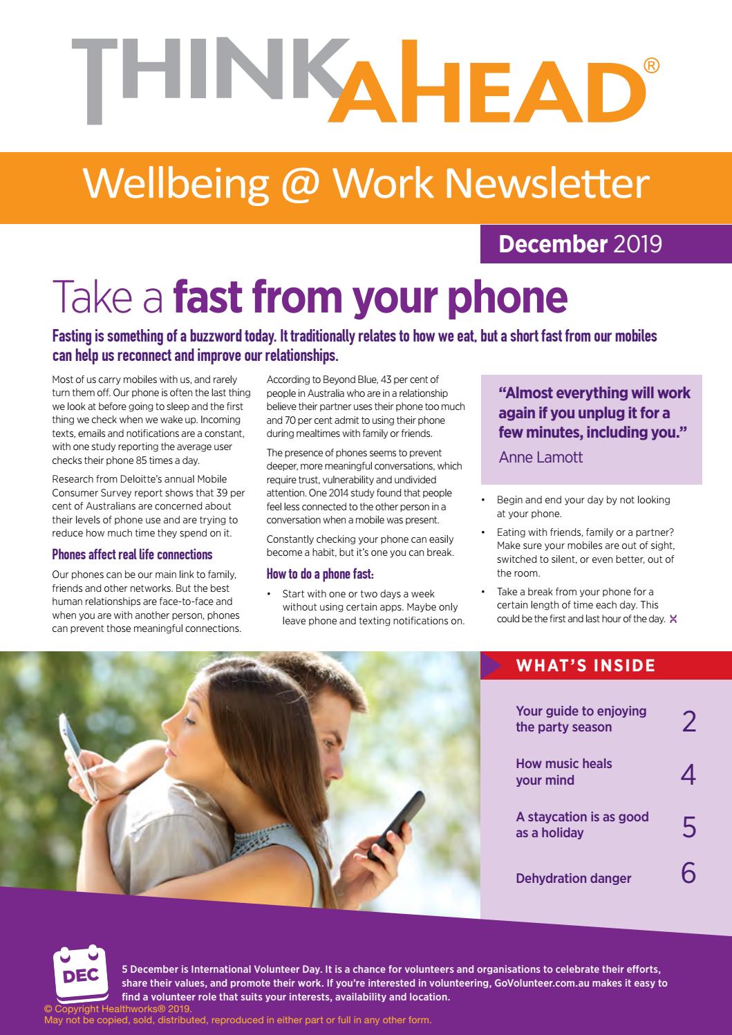 Thinkahead Wellbeing@Work_December Newsletter 2019 by Thinkahead - Issuu