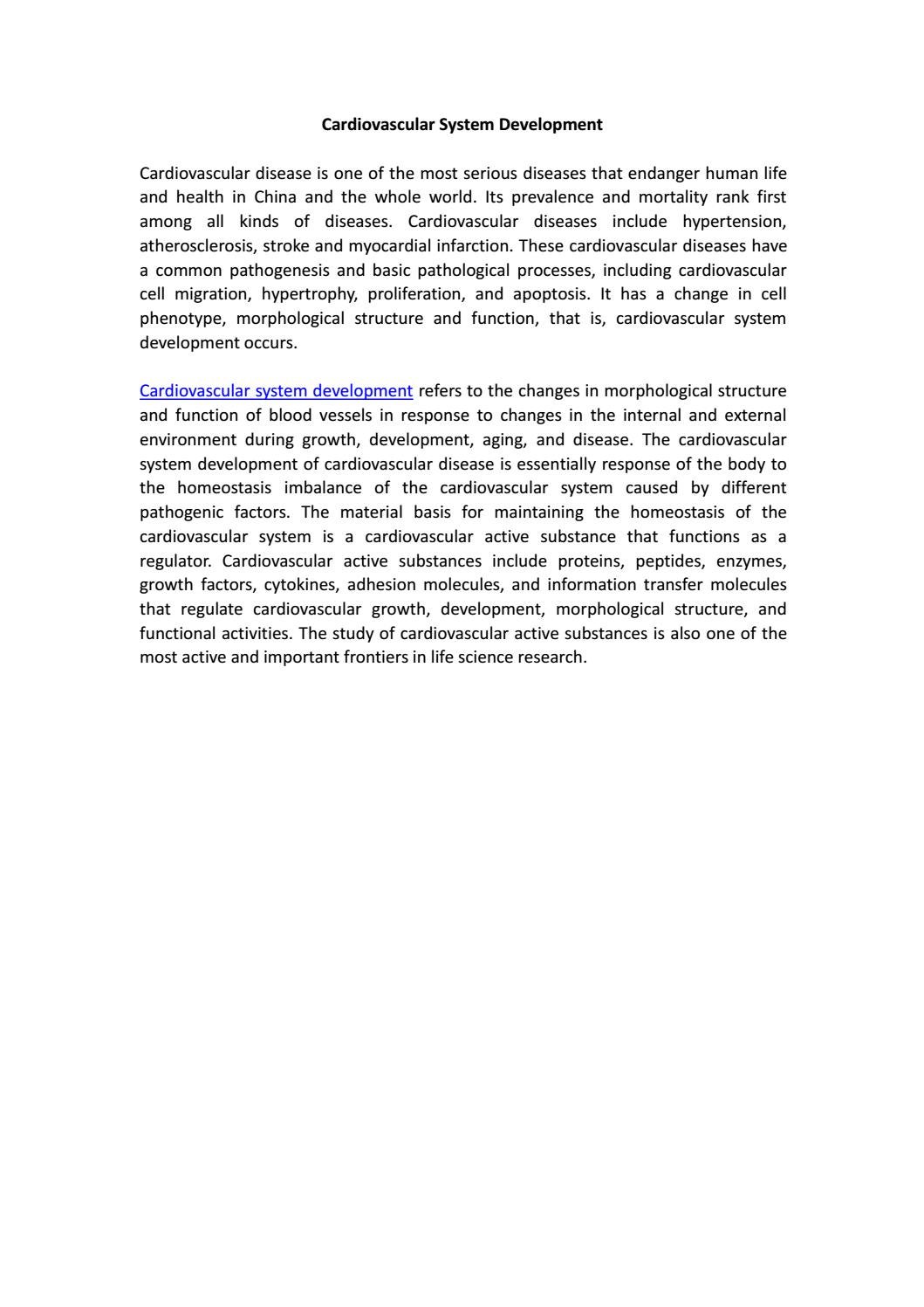 Cardiovascular System Development by Creative Diagnostics - Issuu