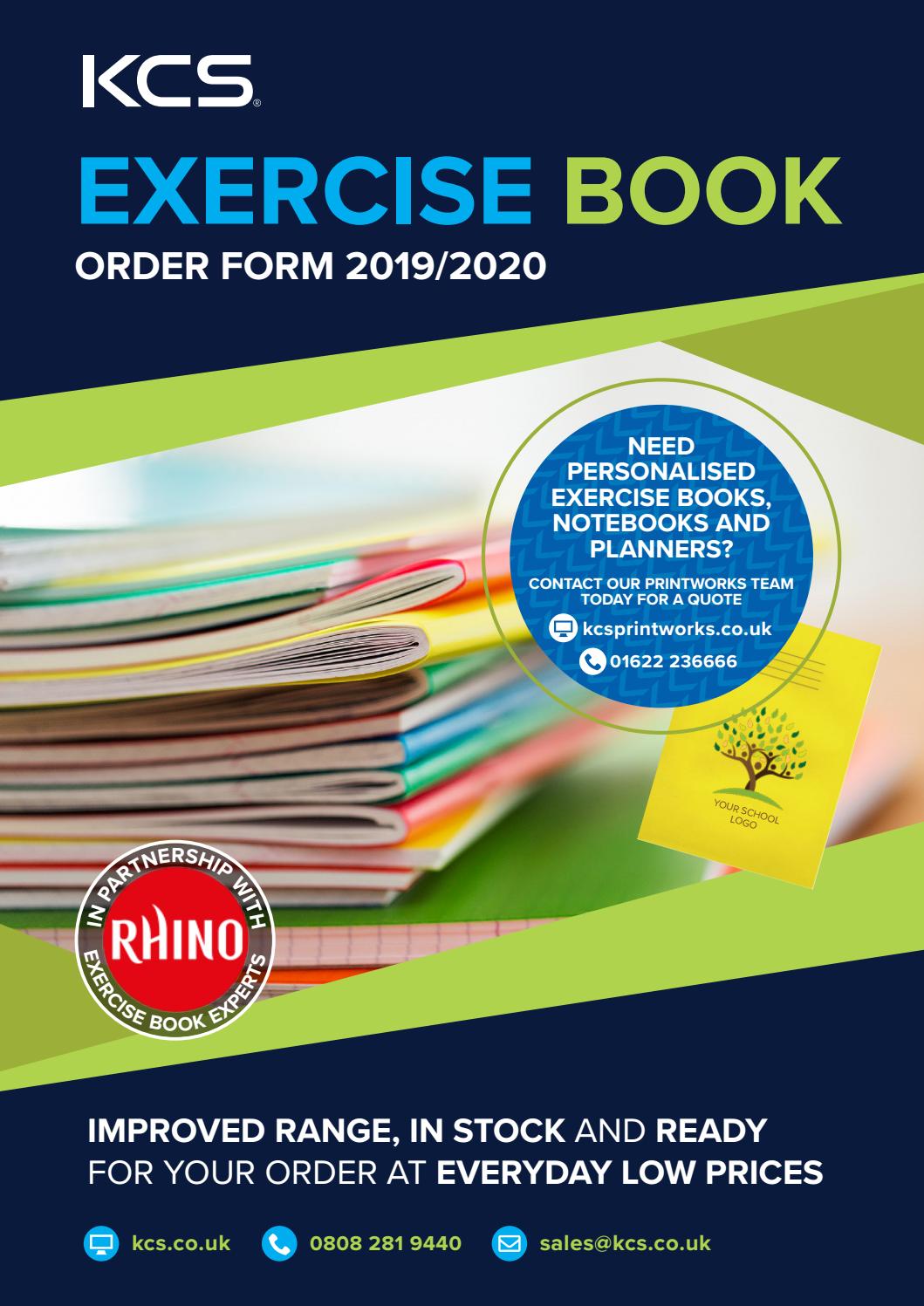 KCS Exercise Book Order Form 2019/20 by KCS Procurement Services - Issuu