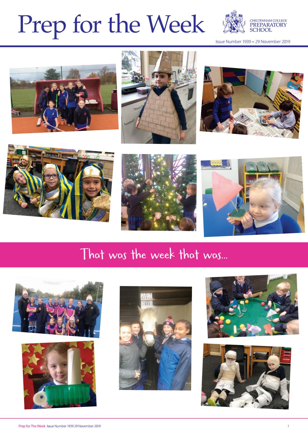 Prep for the Week - Autumn Term week 13 by Cheltenham College - Issuu
