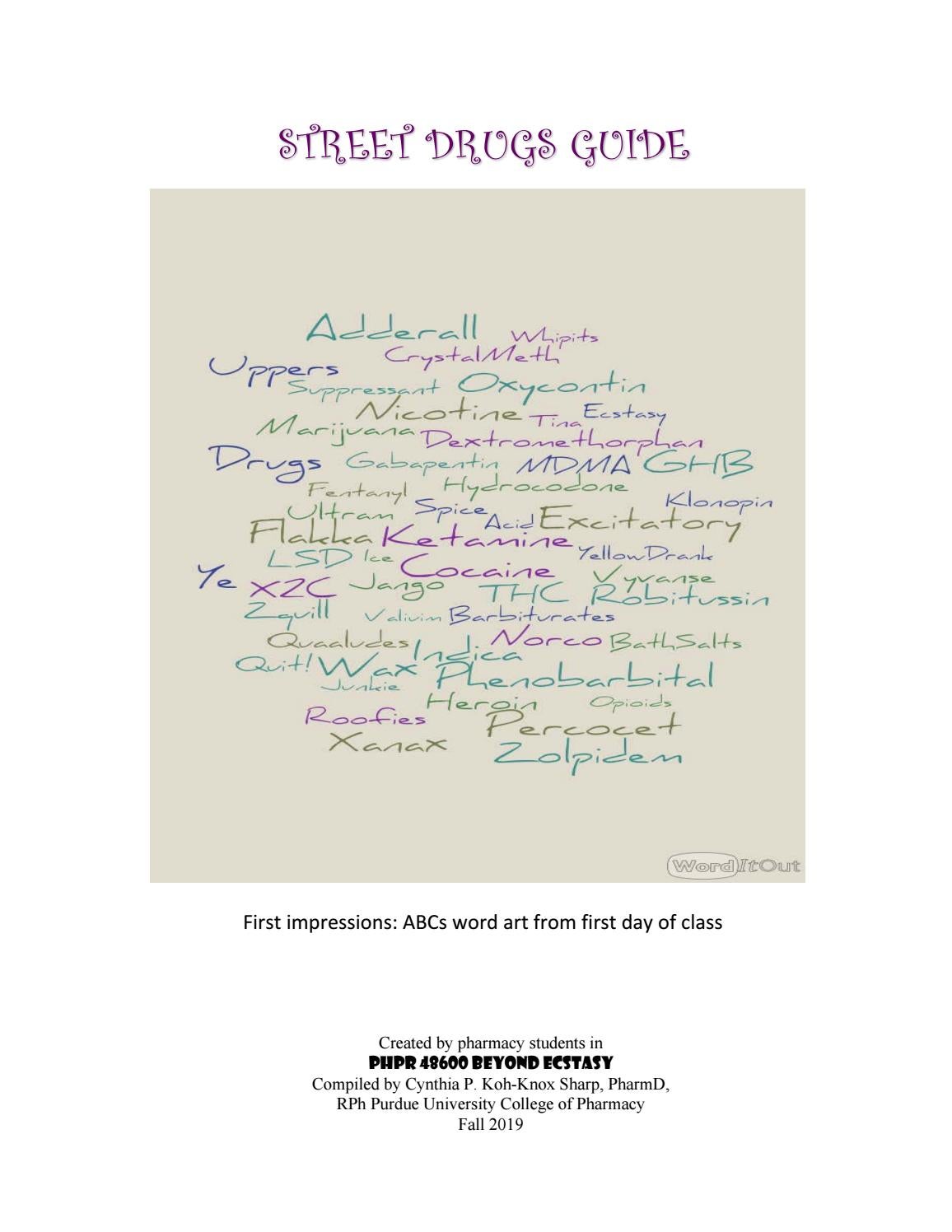 Street Drug Guide Fall 2019 by ckohknox - Issuu