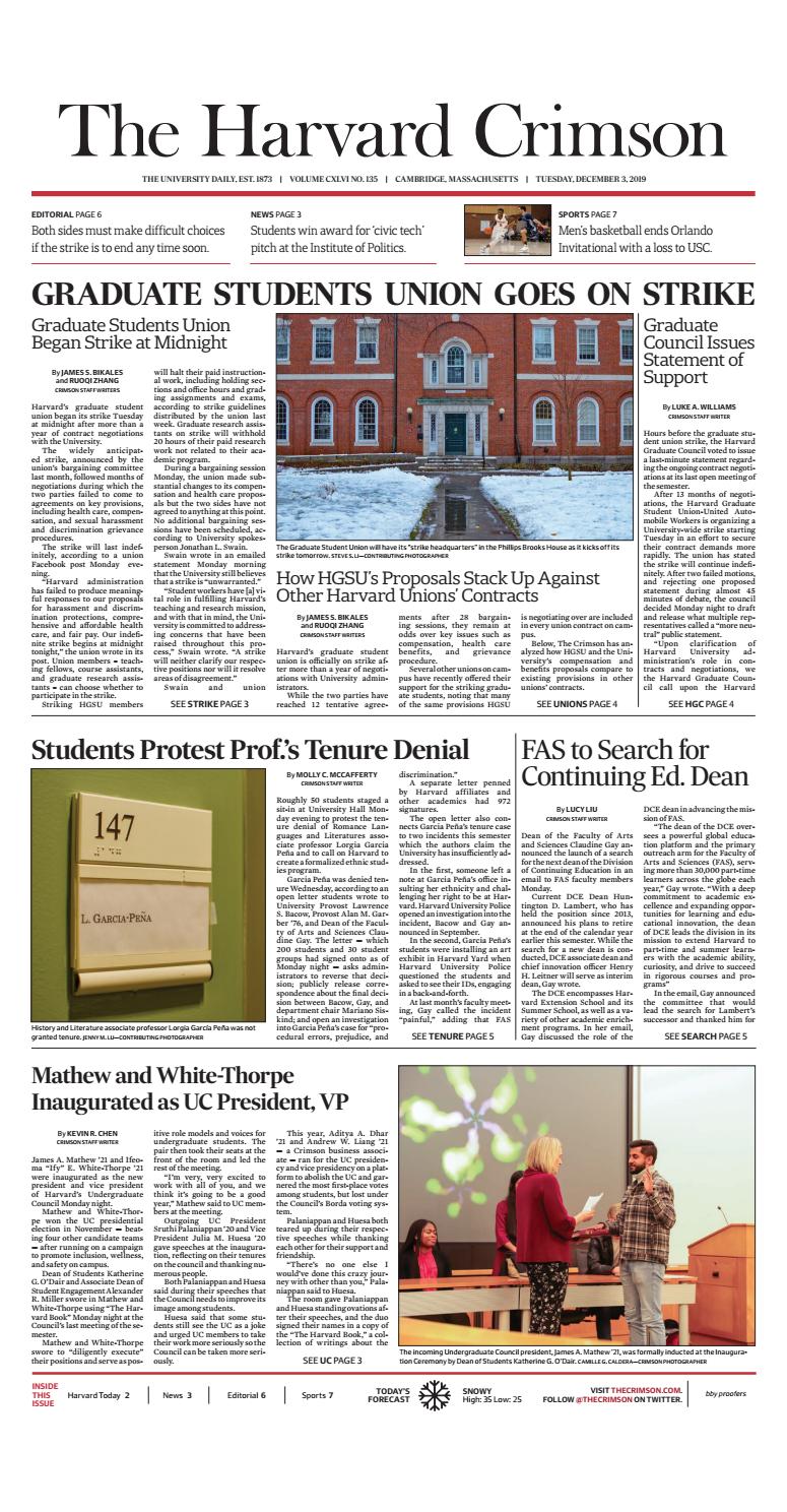 The Harvard Crimson - Volume CXLVI, No. 135 by The Harvard Crimson - Issuu