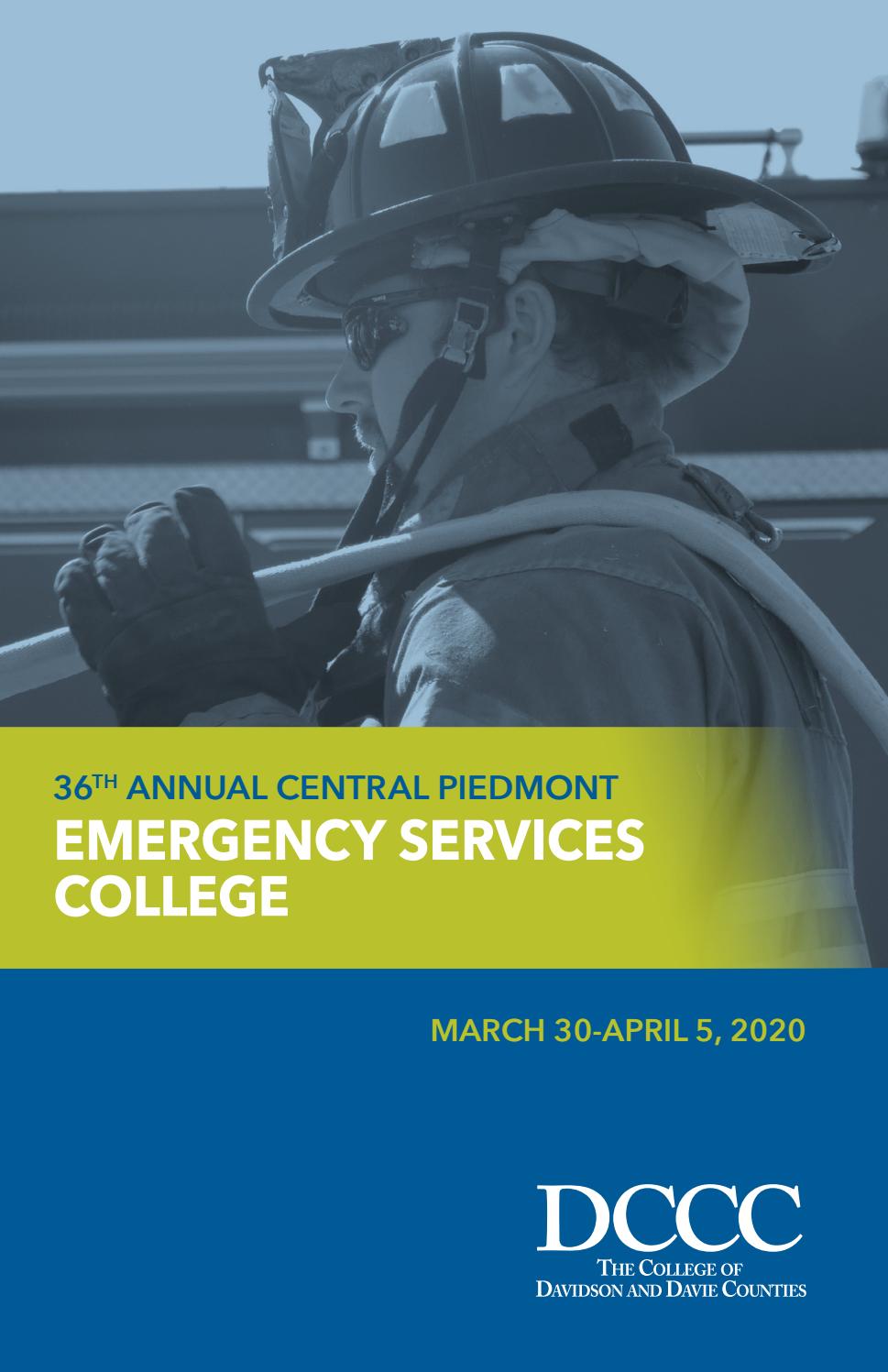 Emergency Services College 2020 by Davidson-Davie Community College - Issuu