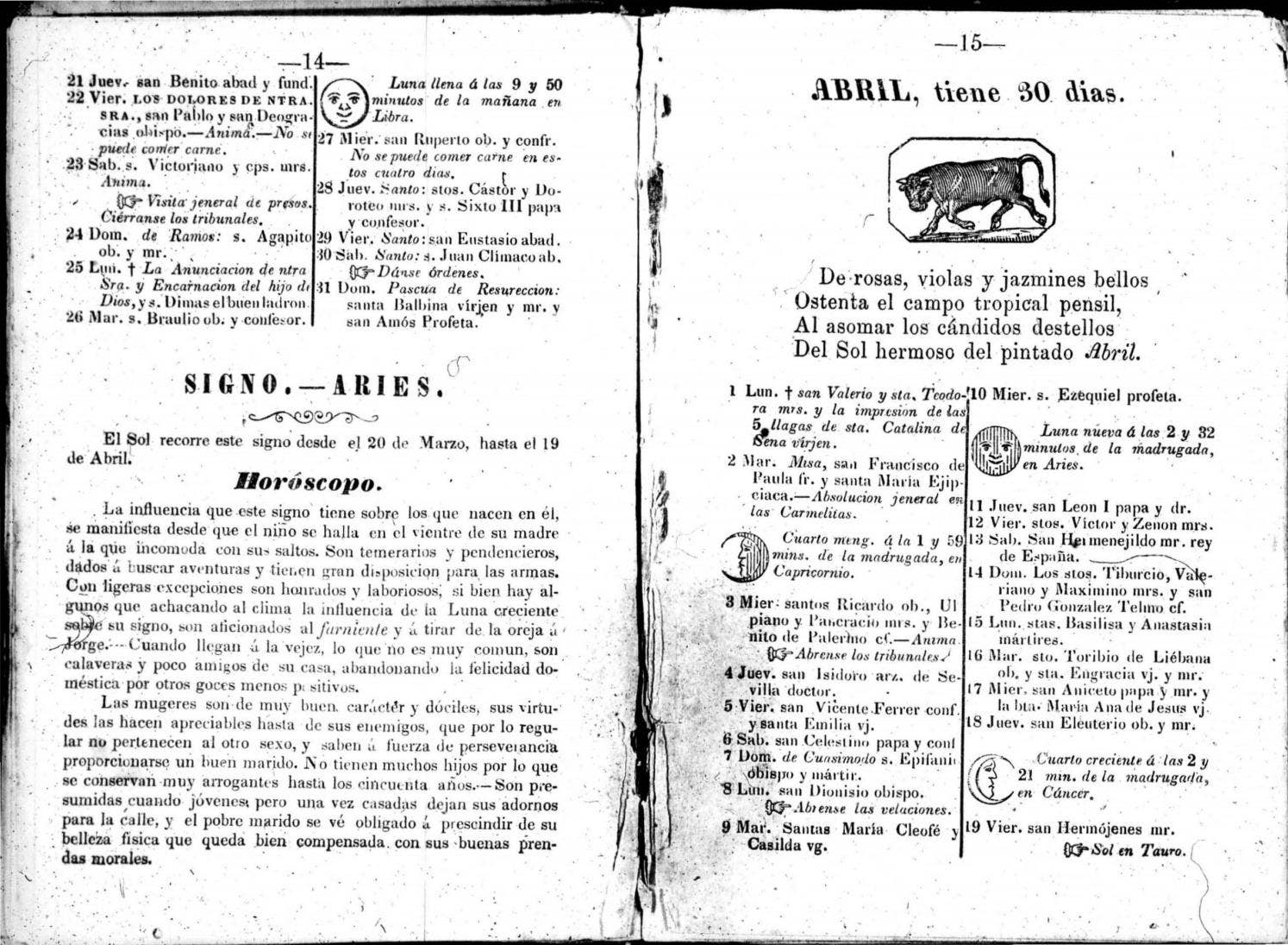 Almanaque Aguinaldo de la Isla de Puerto Rico, para el año de 1861 by ...
