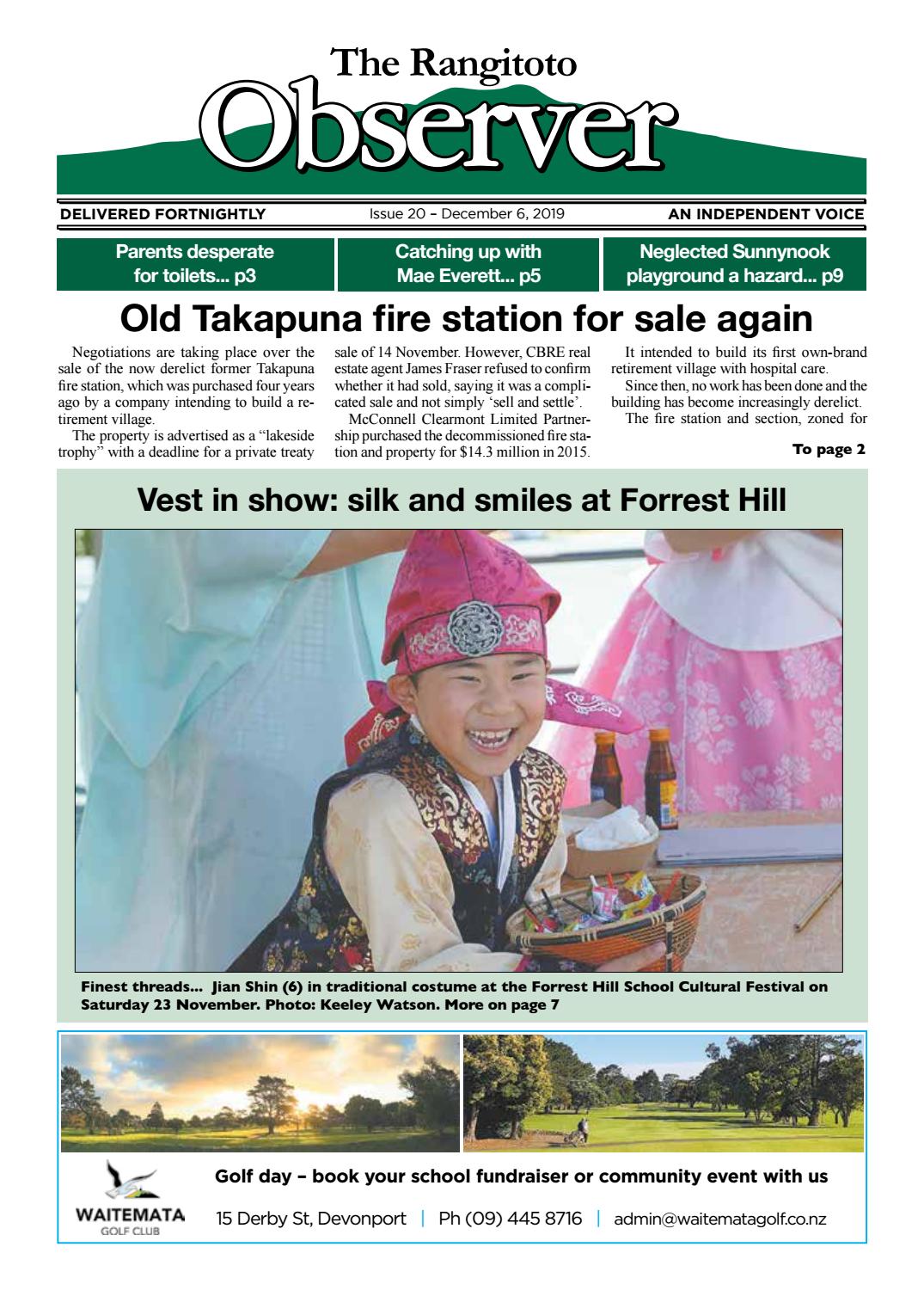 6 December 2019 Rangitoto Observer by Devonport Flagstaff - Issuu