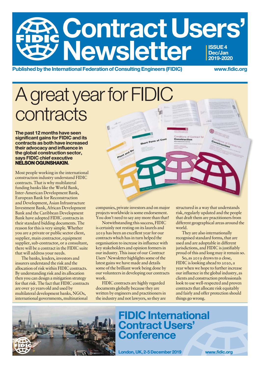 Contract Users' Newsletter Issue Number 4 by FIDIC - Issuu