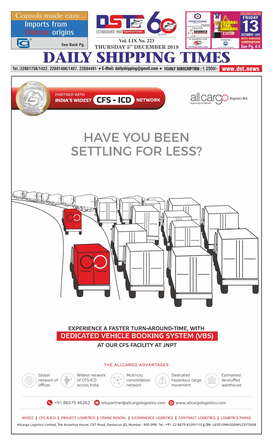 05-12-2019 by Daily Shipping Times - Issuu