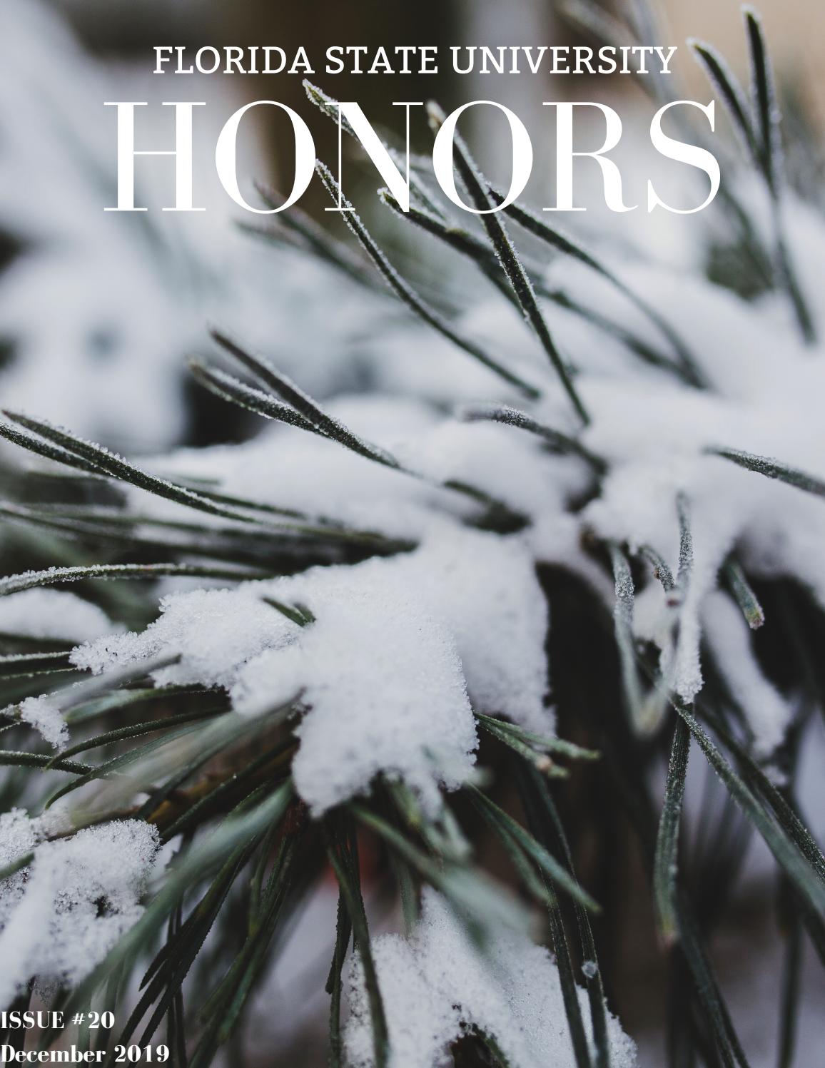 FSU Honors Program Newsletter, Issue #20- December 2019: Holiday ...