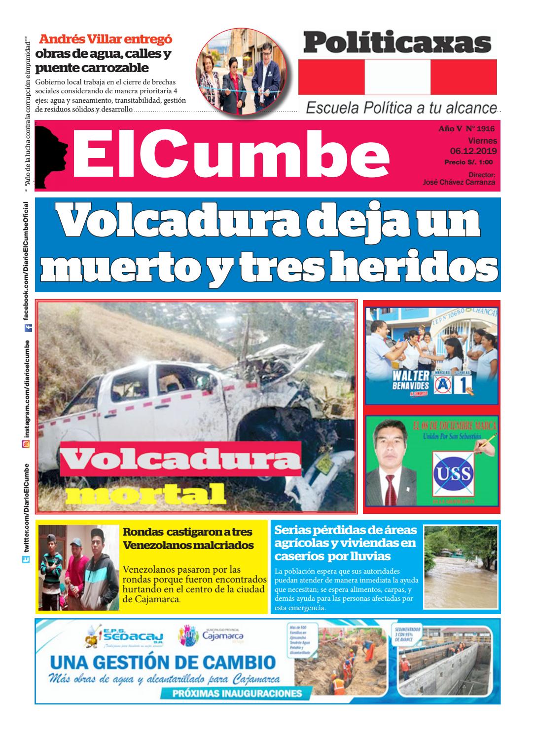 Diario El Cumbe 06 12 2019 by Diario El Cumbe - Issuu