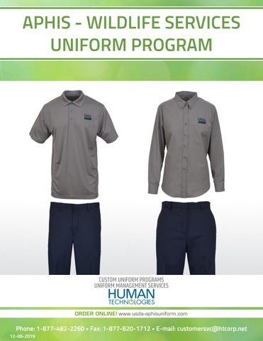 USDA-APHIS Wildlife Services Uniform Program by Human Technologies - Issuu