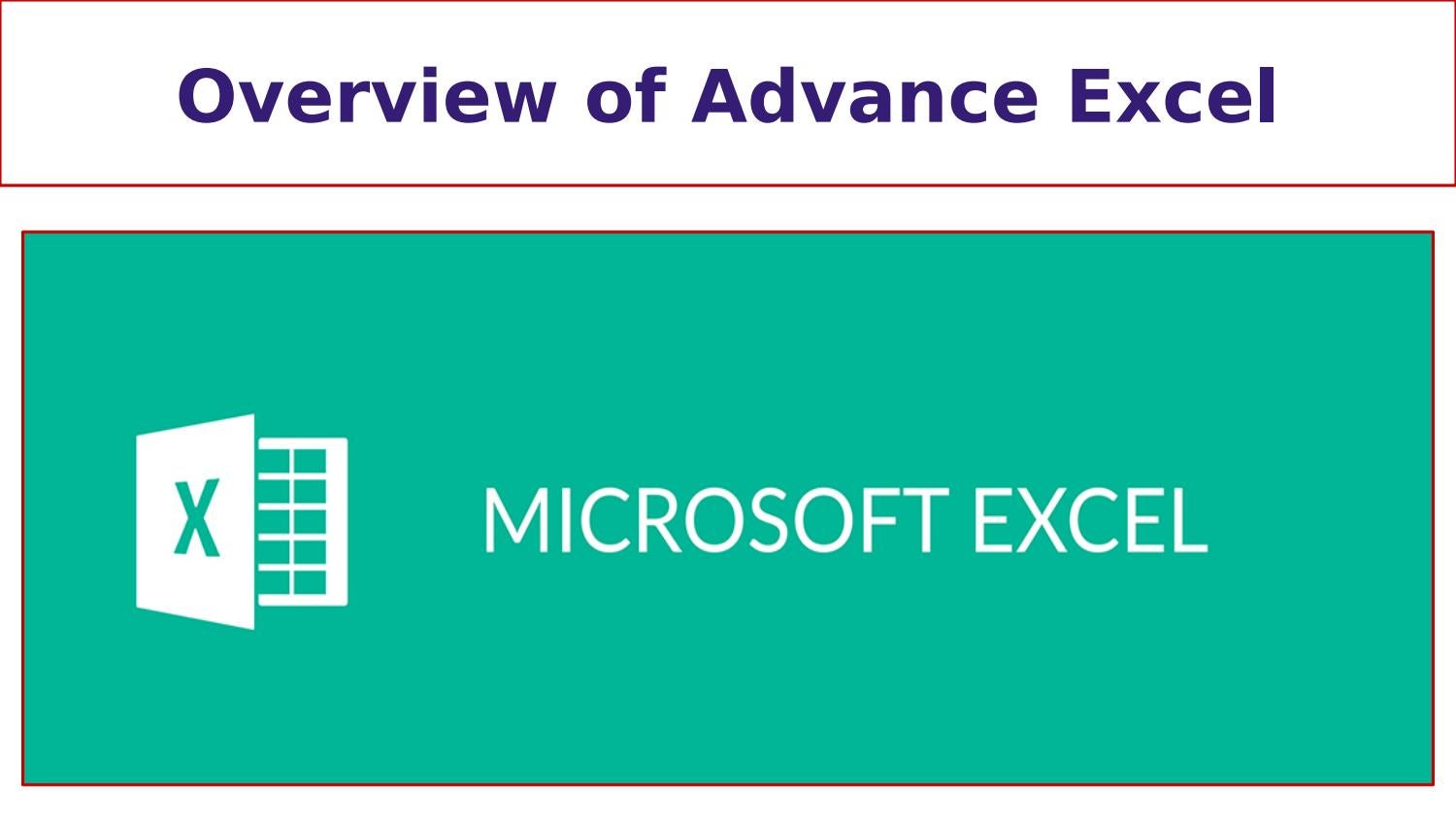 Overview of Advance Excel by Akanksha - Issuu