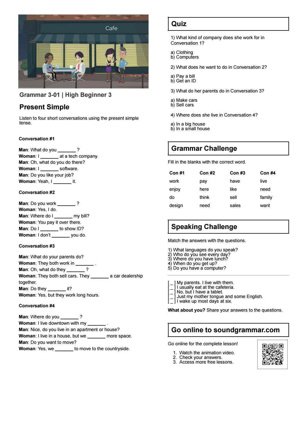 Simple Present Tense by English Language Listening Lab Online - Issuu