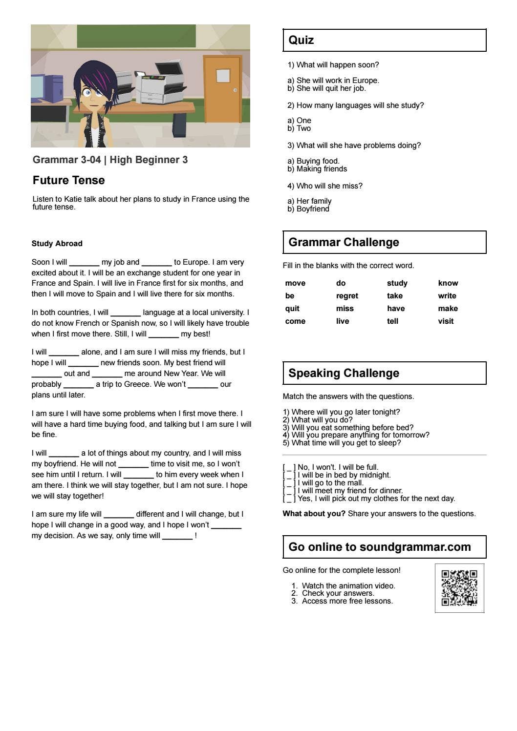 Future Tense by English Language Listening Lab Online - Issuu