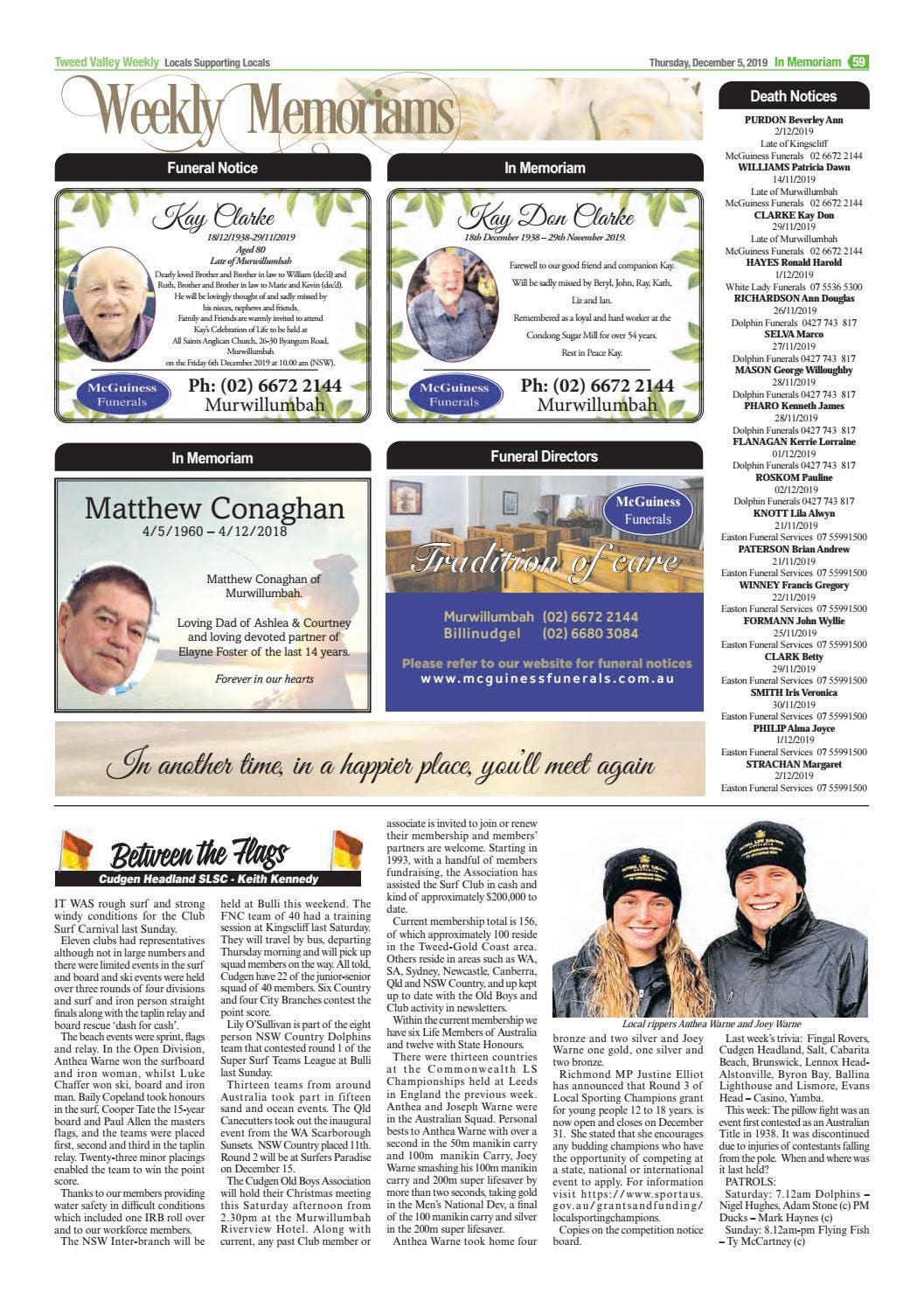 Tweed Valley Weekly, December 5, 2019 by Tweed Valley Weekly - Issuu