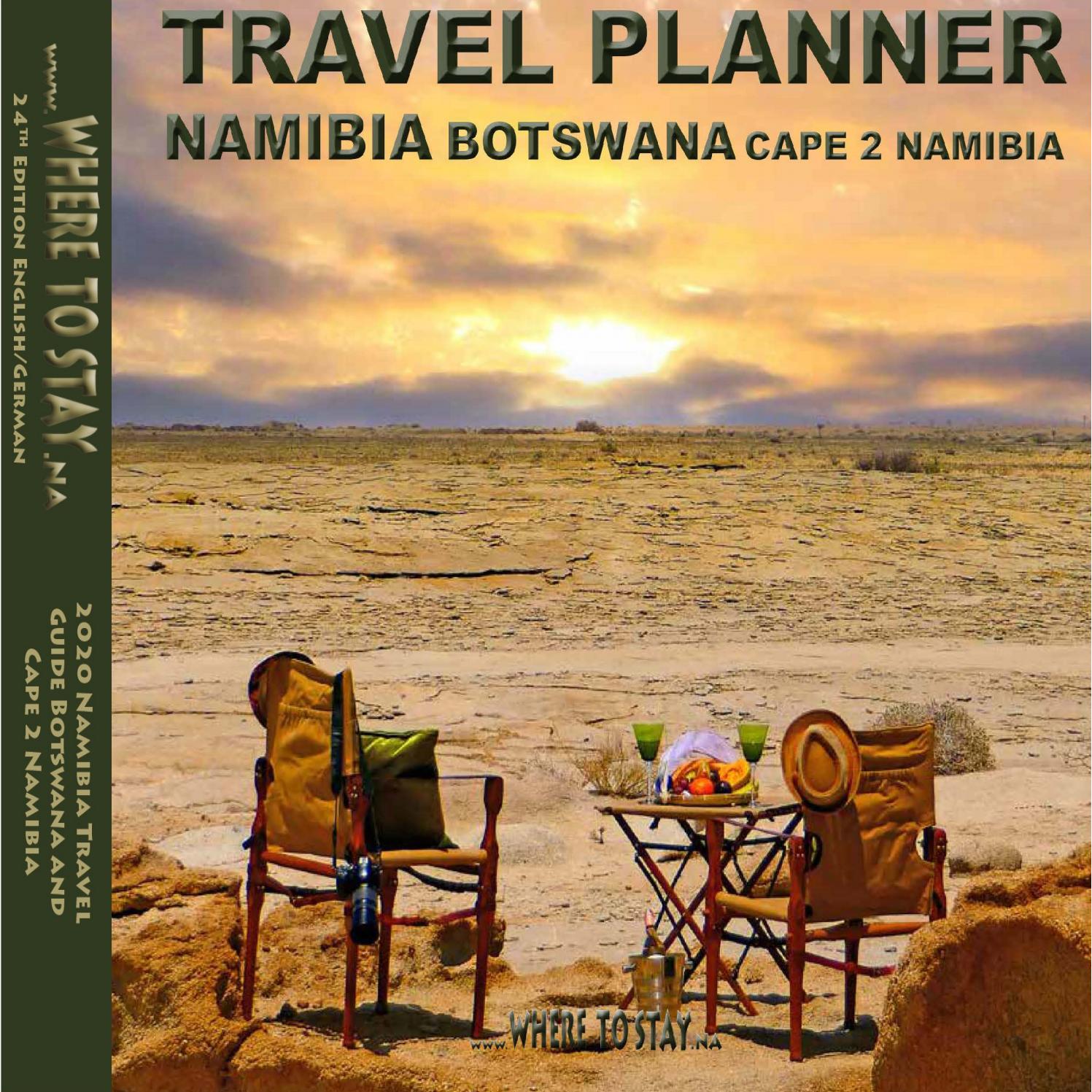 Travel Planner Namibia, Botswana, Cape 2 Namibia, 2020 Edition by South ...