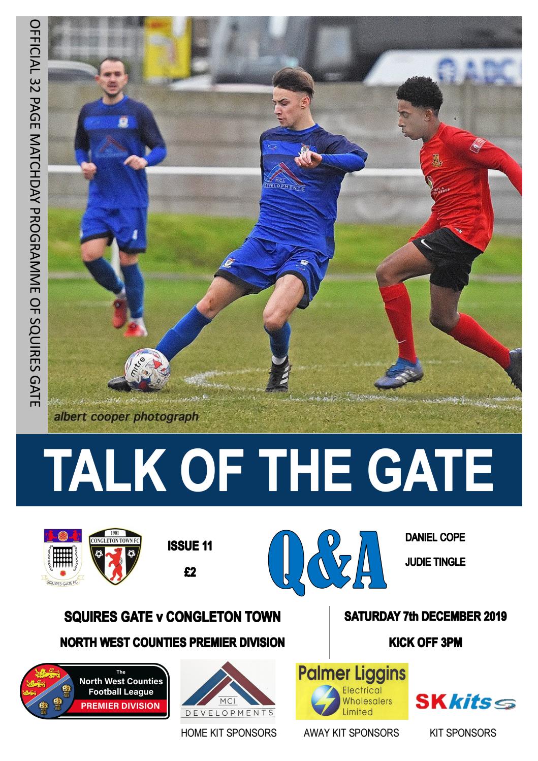 Squires Gate FC V Congleton Town by SquiresGateFC - Issuu