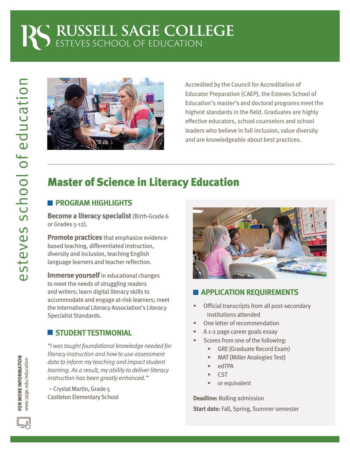 Master of Science in Literacy Education by Spark451 - Issuu