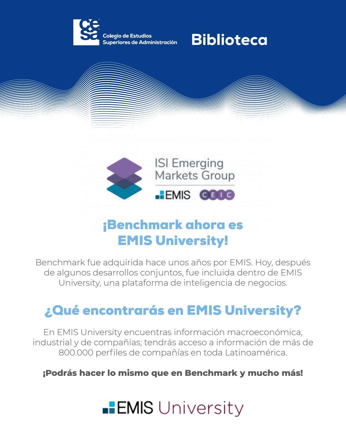 EMIS by Colegio de Estudios Superiores de Administración CESA - Issuu