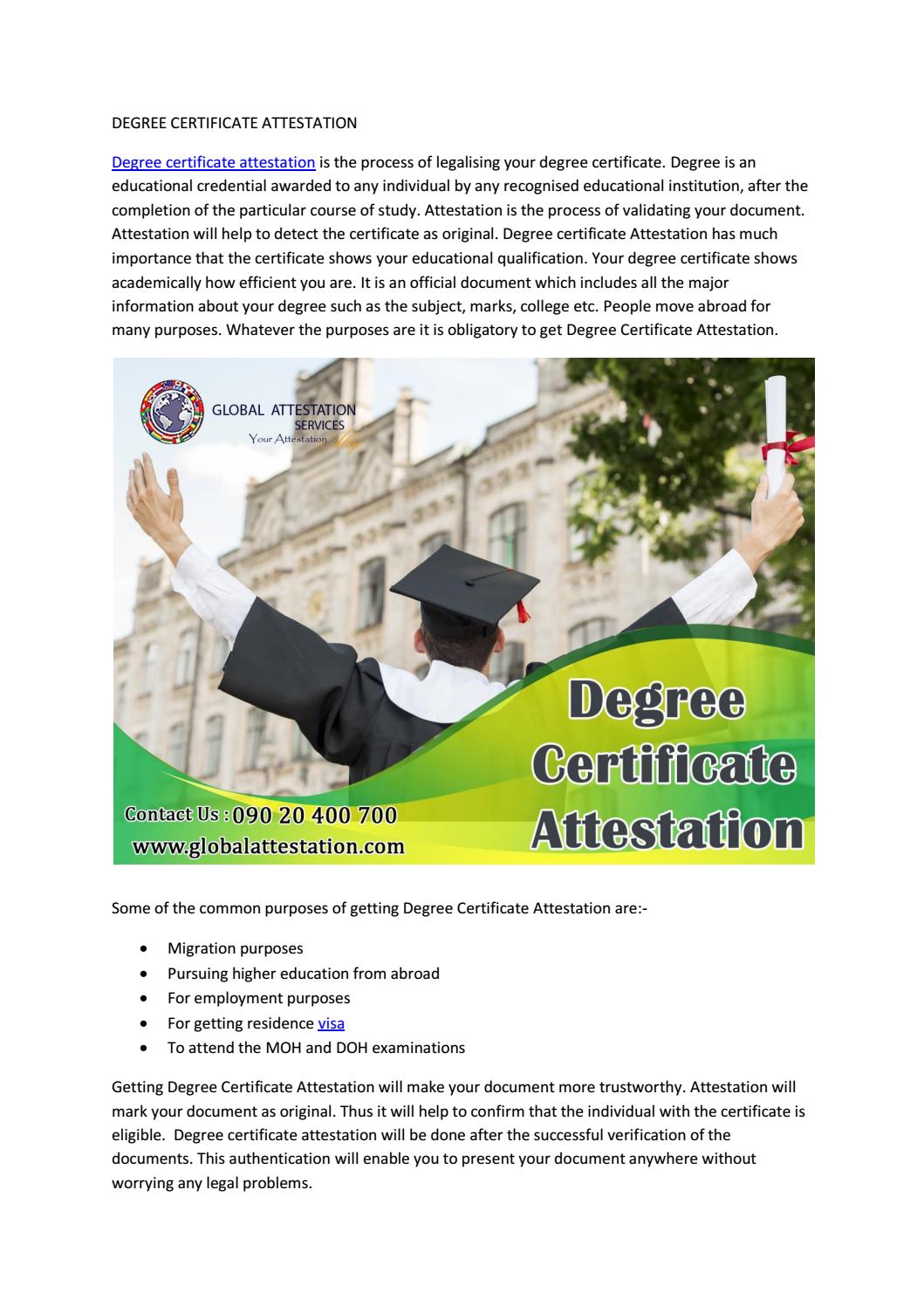 BEST DEGREE CERTIFICATE ATTESTATION by Genius Attestation Services - Issuu