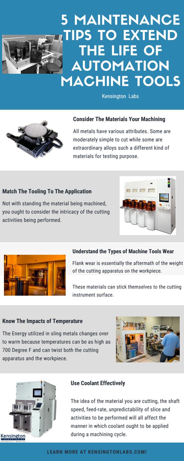 5 Maintenance Tips To Extend the Life of Automation Machine Tools by ...