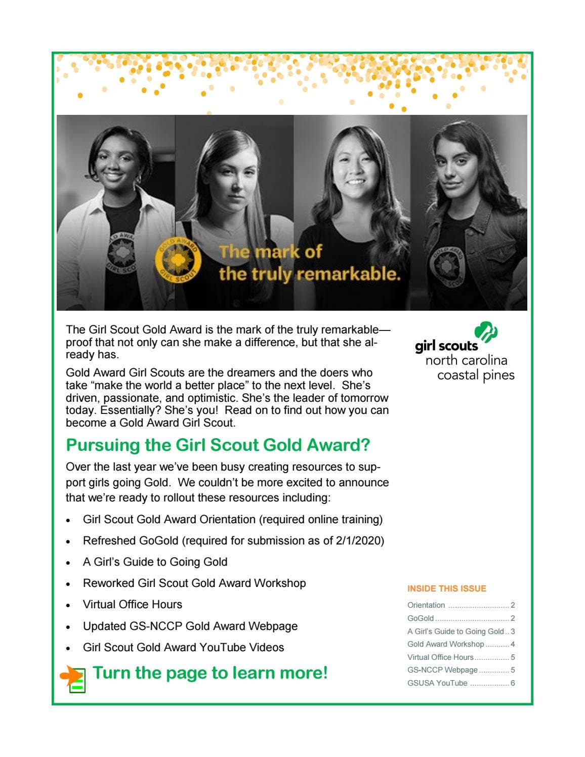 Gold Award January Newsletter by Gsnccp Council - Issuu
