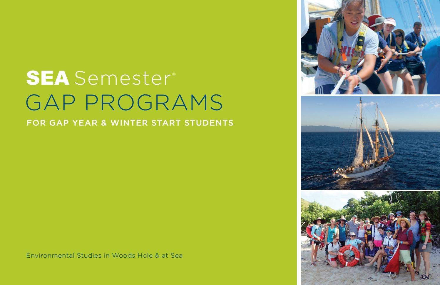 SEA Semester Gap Programs by Sea Education Association - Issuu