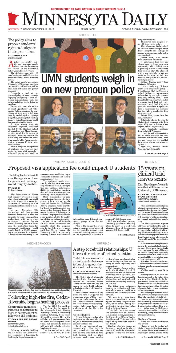 December 12, 2019 by The Minnesota Daily - Issuu