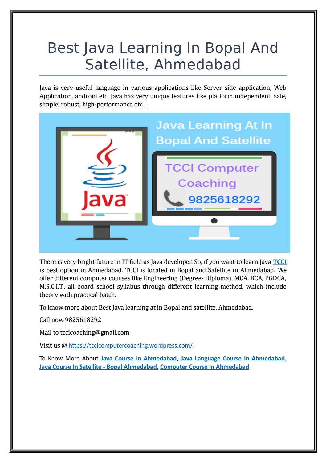 Best Java Learning In Bopal And Satellite, Ahmedabad by Rosario Riley ...