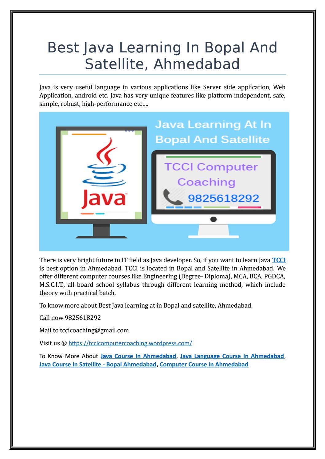 Best Java Learning In Bopal And Satellite, Ahmedabad by Rosario Riley - Issuu