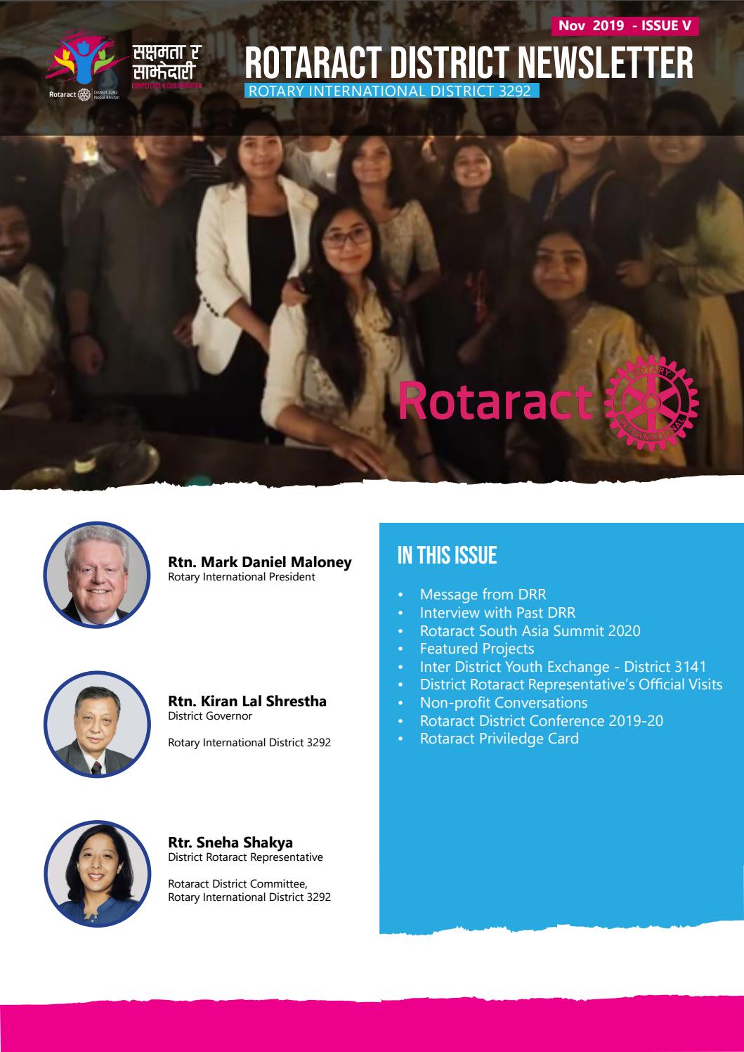 Rotaract District Newsletter | November 2019 | Issue 5 by Rotaract District 3292 - Issuu