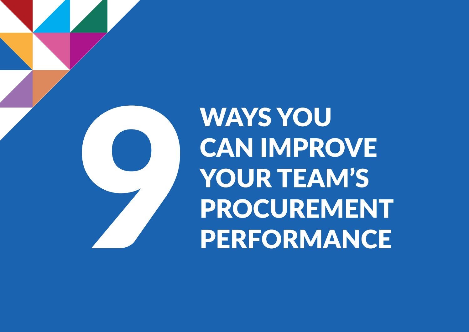 9 ways you can improve your team's procurement performance by ShipServ ...