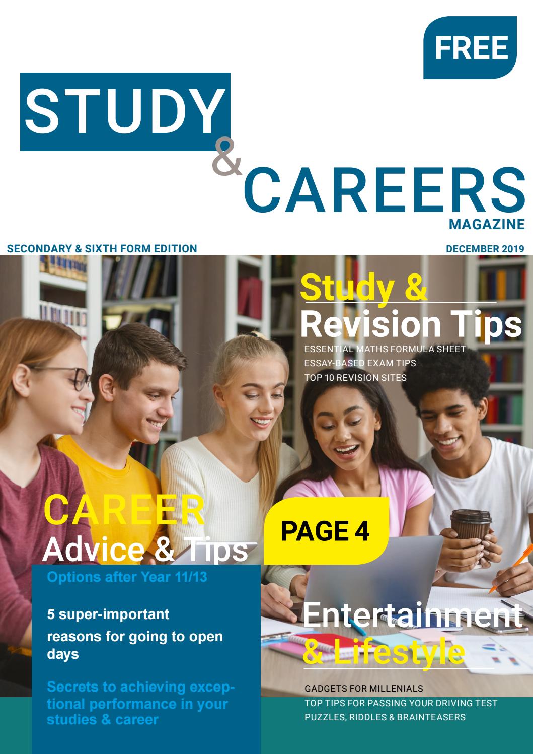 Study Careers Magazine-Secondary & Sixth Form Edition December2019 by ...
