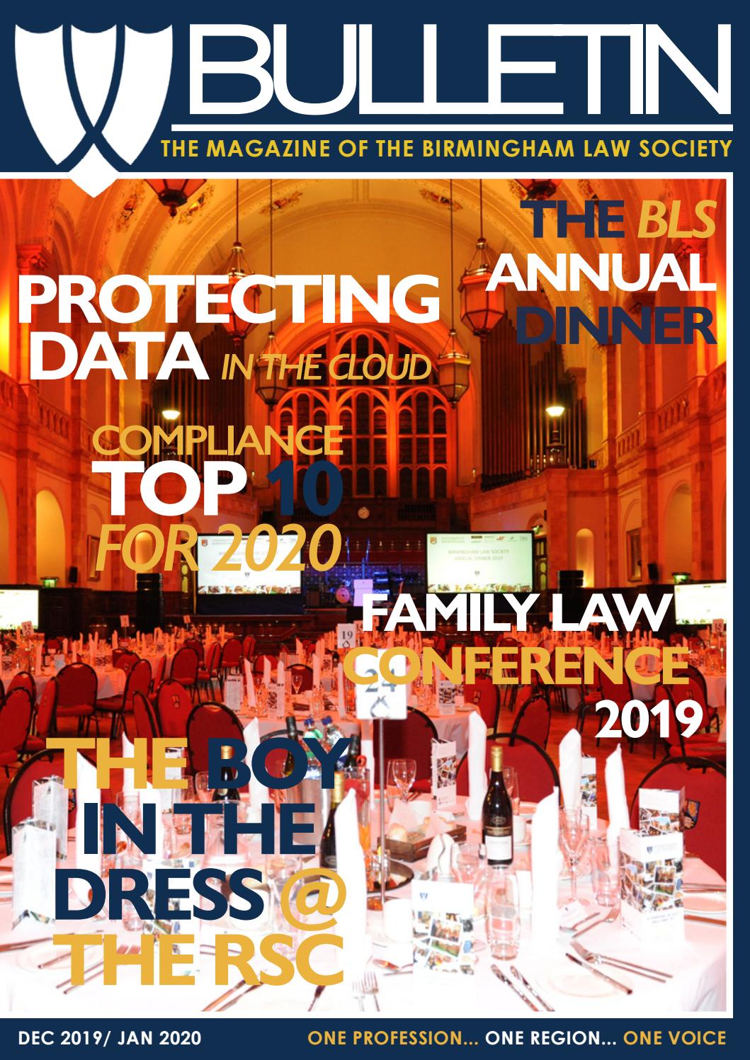 Birmingham Law Society Bulletin Dec 2019 / Jan 2020 by Fraser Urquhart ...