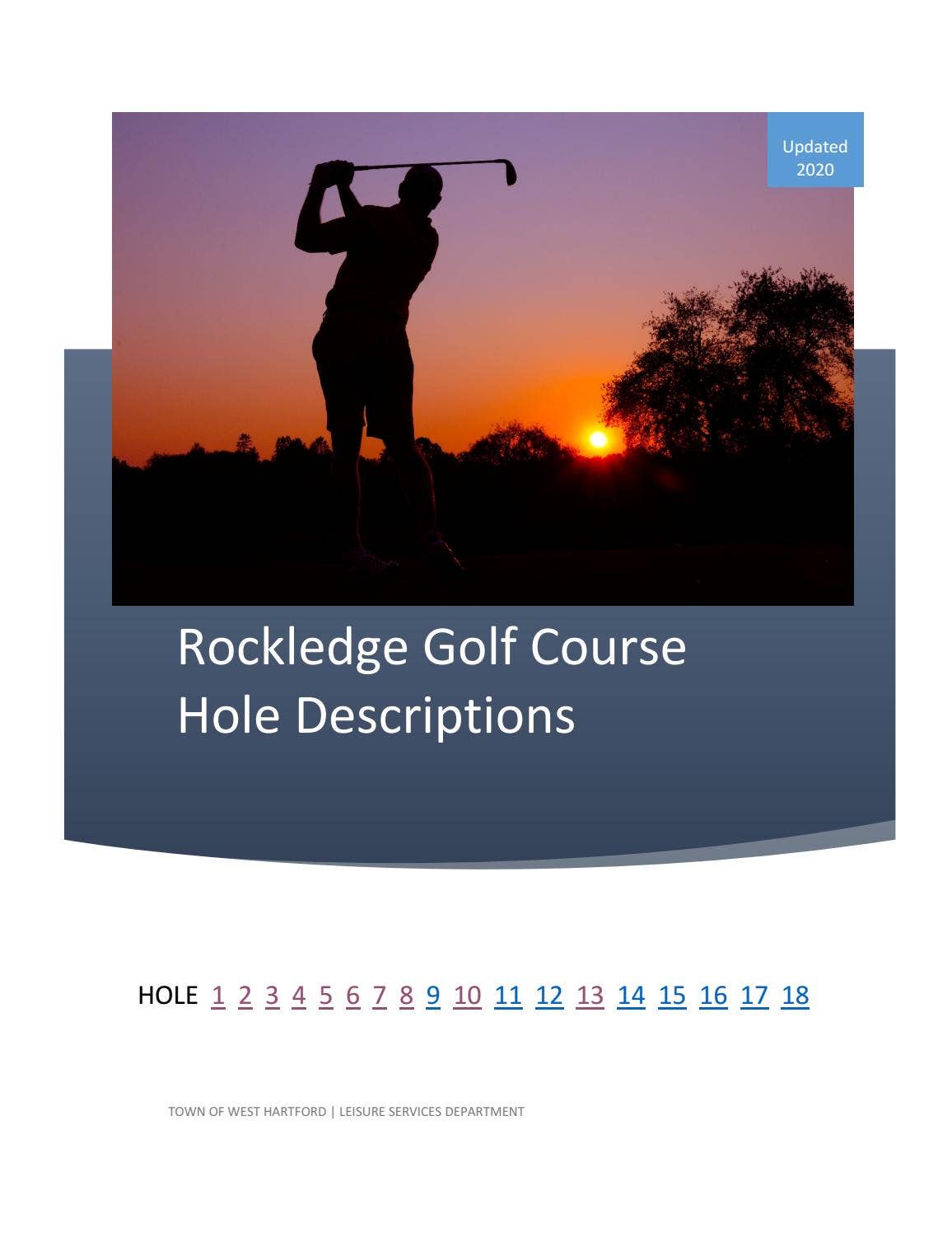 Rockledge Golf Course Hole Description by westhartfordct - Issuu