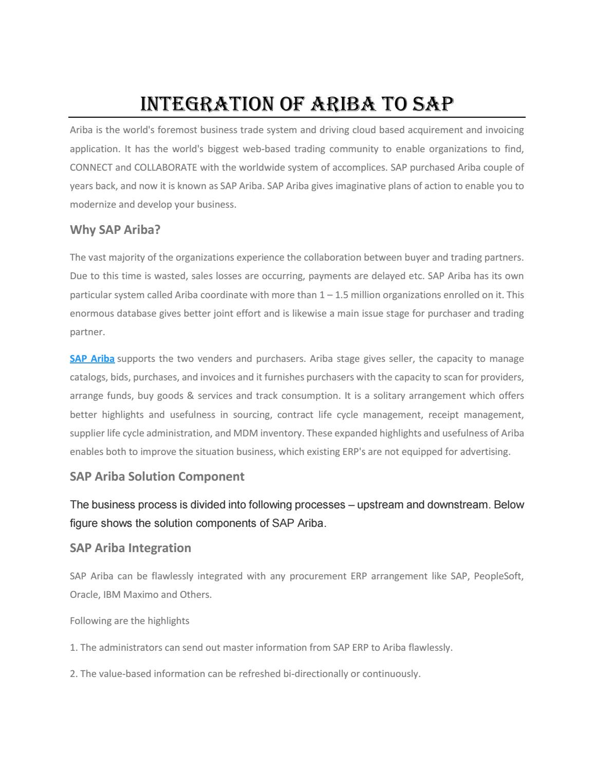 SAP Ariba PDF by shruti.allentics - Issuu